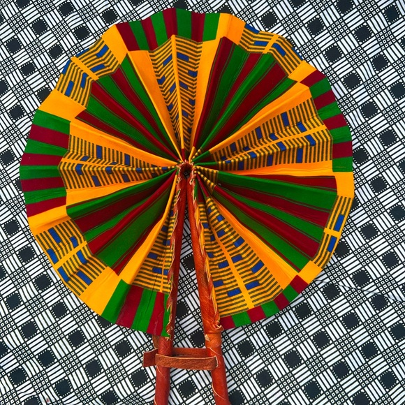 Other | African Kente Print Hand Fan Made In Ghana | Poshmark